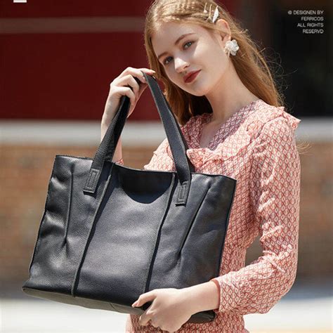 Beegreen Real Leather Classic Tote Bag For Women Large Capacity