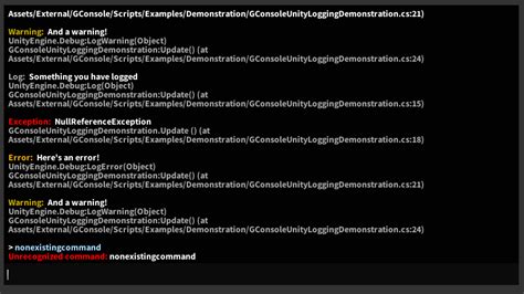 Free Open Source GConsole Developer Console For Unity Community Showcases Unity Discussions