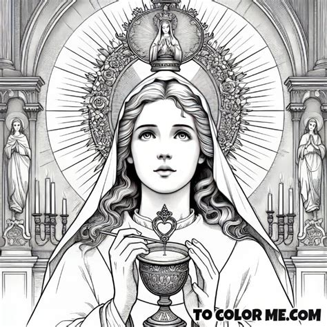 Blessed Imelda Lambertini Color The Patroness Of First Communicants