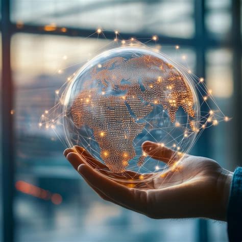 A Hand Holds A Glowing Globe With Connecting Lines Symbolizing Global Connection And Networking