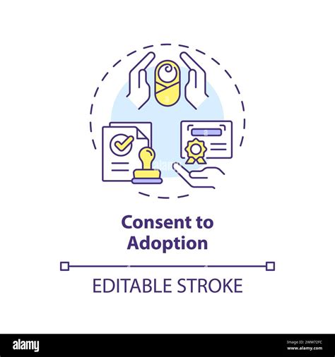 Consent To Adoption Multi Color Concept Icon Stock Vector Image And Art