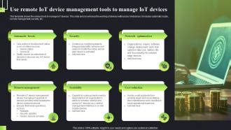 Use Remote Iot Device Management Tools To Manage Iot Devices PPT PowerPoint