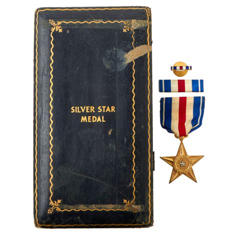 Original Us Wwii Silver Star Set With Presentation Case Complete S