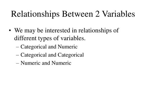 Ppt Ch 2 And 91 Relationships Between 2 Variables Powerpoint Ppt Ch 2 And 91 Relationships Between 2 Variables Powerpoint