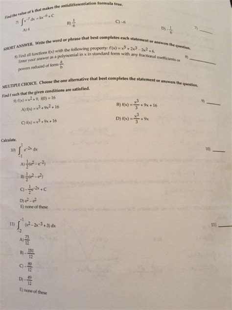 Solved Find The Value Of K That Makes The