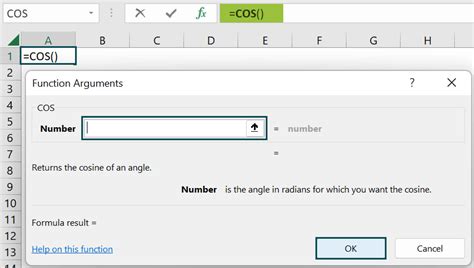 COS Excel Function Formula Examples How To Use