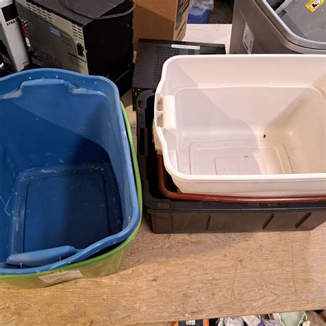 5 Various Color Bins Plastic Schmalz Auctions