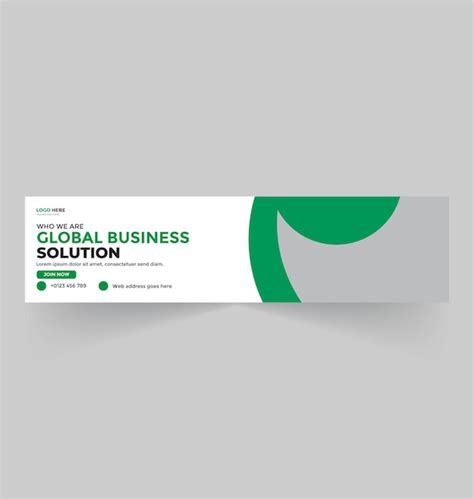 Premium Vector Business Solution Linkedin Banner Template