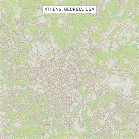 Map Of Athens Georgia Usa Printable Us Maps