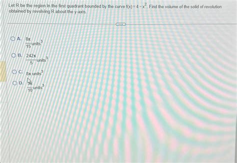 Solved Let R ﻿be the region in the first quadrant bounded by | Chegg.com
