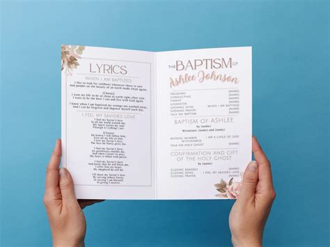 LDS Baptism Program Template, LDS Baptism Program, Customizable and Easy to Edit Canva Instant ...