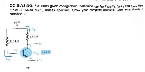 answered dc biasing for each given… bartleby