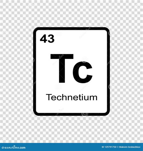 Chemical Element Technetium Stock Illustration Illustration Of Chemical Flat