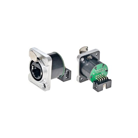 Rj45 Metal Shielded Connector Panel Mount Ethernet Coupler • Mktechnic