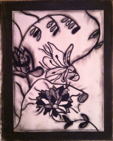 Charcoal Abstract Flower Drawing Flower Drawing Pencil Drawing Tutorials Creative Drawing