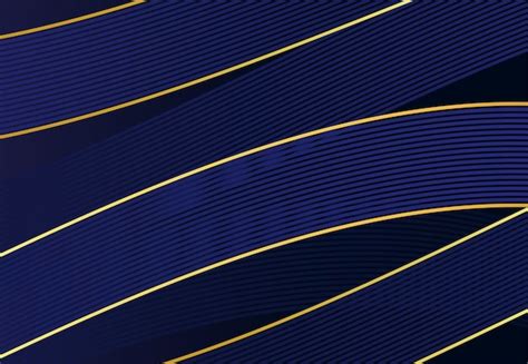 Premium Vector Abstract Modern Wave Curve Line With Dark Blue Template Background Premium Style