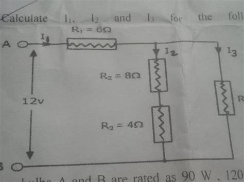 calculate i1 i2 i3 in the given circuit