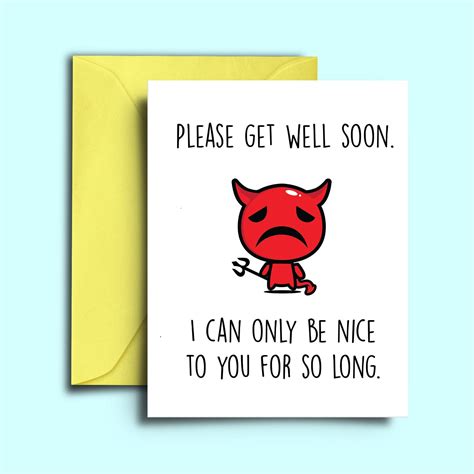 Funny Get Well Soon Card For Best Friend Feel Better Soon Card Speedy