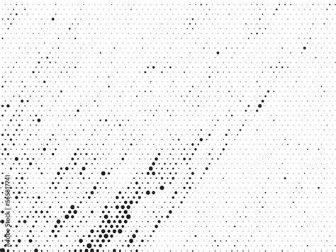 Halftone Vector Background Monochrome Halftone Pattern Abstract