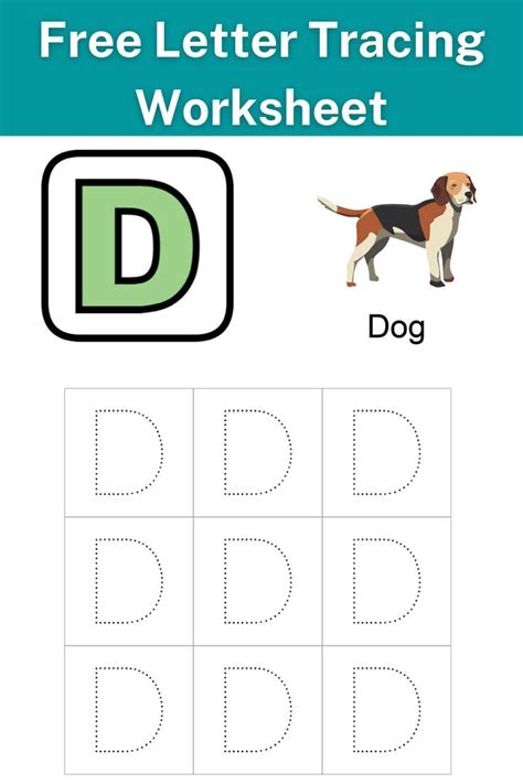 Letter D Tracing Worksheets Free Printable