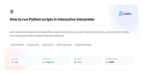 How To Run Python Scripts In Interactive Interpreter Labex