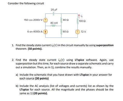 Solved Consider The Following Circuit Find The Steady Chegg