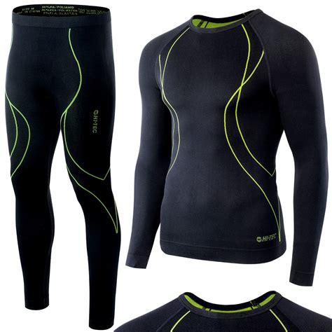 Bielizna Termoaktywna Hi Tec Ikar Set Męska Xl Czarno Lime Spodnie