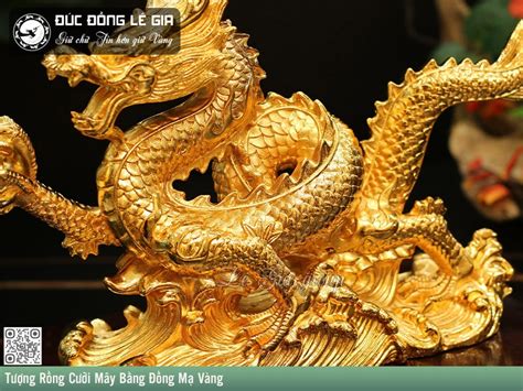 Tượng Rồng Kim Long Phi Vân Mạ Vàng 24k Lê Gia Group Giữ Chữ Tín