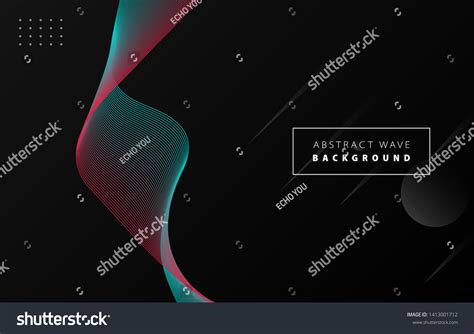 Futuristic Abstract Blue Red Gradient Wave Stock Vector Royalty Free