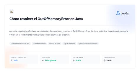 Cómo Resolver El Outofmemoryerror En Java Labex