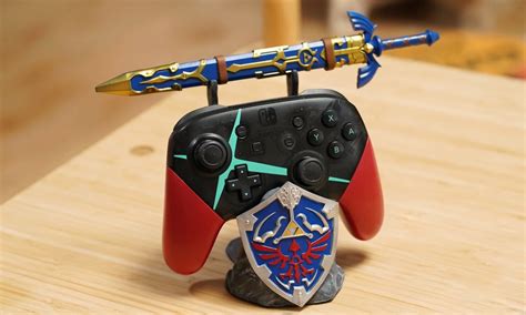 Sla 3d Printed Nintendo Switch Pro Controller Stand Zelda Theme Facfox