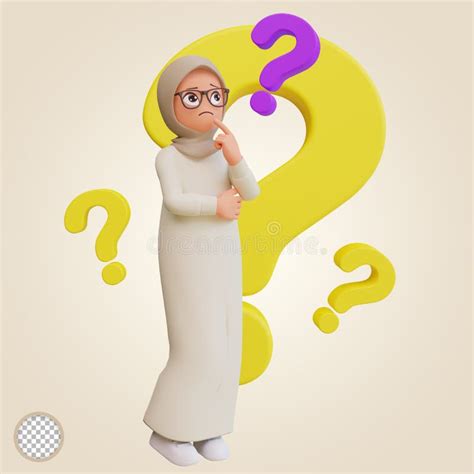 Young Businesswoman With Question Mark Cute 3d Illustration Stock Image Illustration Of Face
