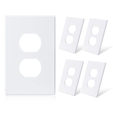 Elegrp 1 Gang Screwless Duplex Wall Plates Mid Size