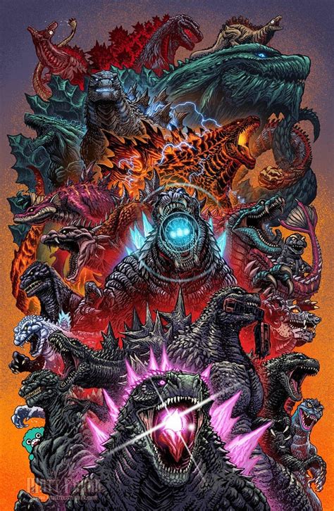 Matt Frank Celebrates 70 Years Of Godzilla With New Artwork R Godzilla