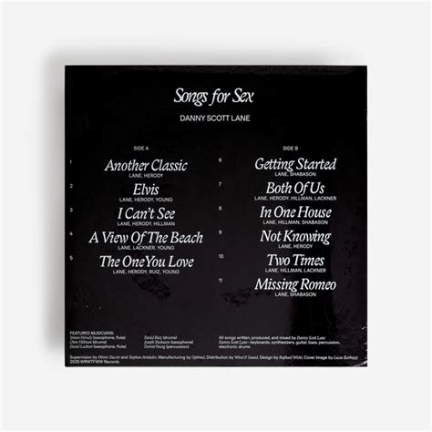 Danny Scott Lane Songs For Sex Boomkat