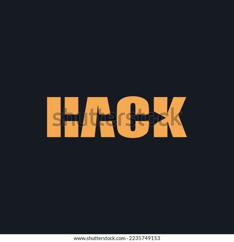 Hack Word Logo Wordmark Logo Stock Vector Royalty Free 2235749153 Shutterstock