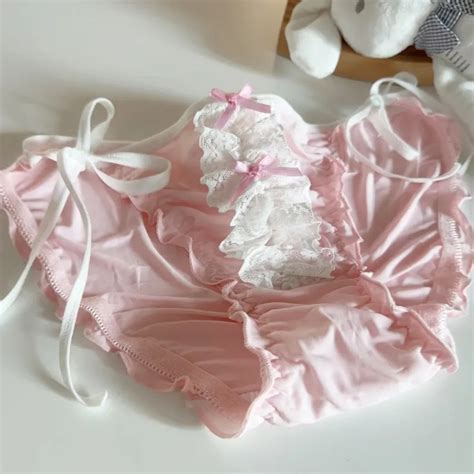 Cute Low Waist Lolita Lace Ruffle Bow Panties Kawaii Stop