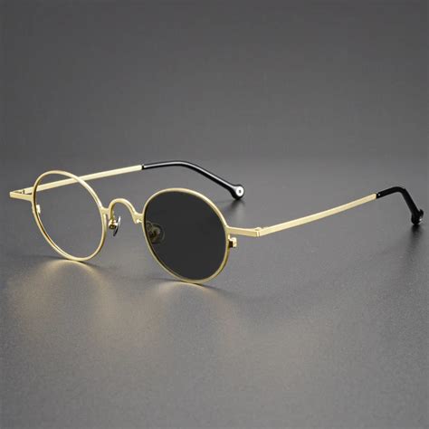 Premium Small Round Titanium Hyperopic Reading Glasses Fuzweb