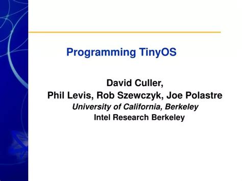 ppt programming tinyos powerpoint presentation free download id