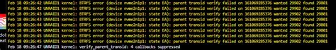 BTRFS Error Transid Verfify Failed Callbacks Suppressed General Support Unraid