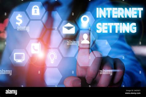 Conceptual Hand Writing Showing Internet Setting Concept Meaning
