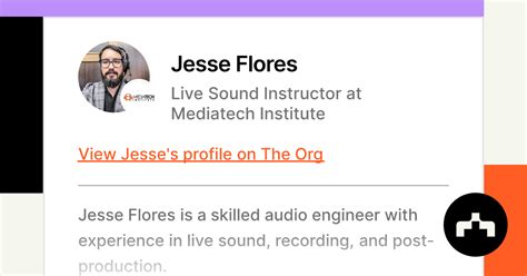 Jesse Flores Live Sound Instructor At Mediatech Institute The Org