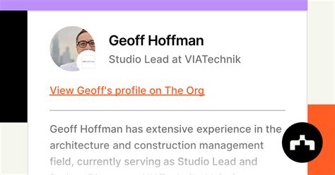 Geoff Hoffman Studio Lead At Viatechnik The Org