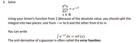 Solved Solve N D 2 U Dx 2 E X 2 Nxinr Nusing