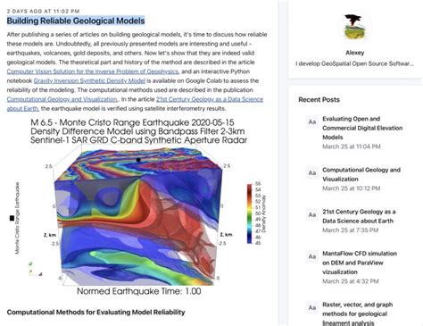 Building Reliable Geological Models After Publishing A Series Of