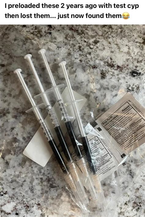 Prefilled Testosterone Syringes Rubber Plunger Bloating Excel Male