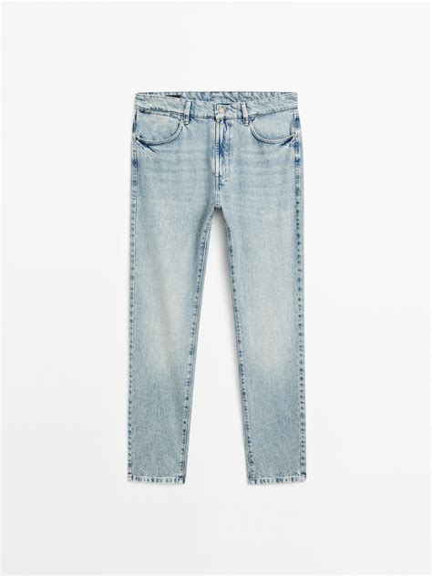 Jean Slim · Bleu Clair · Pantalons Massimo Dutti