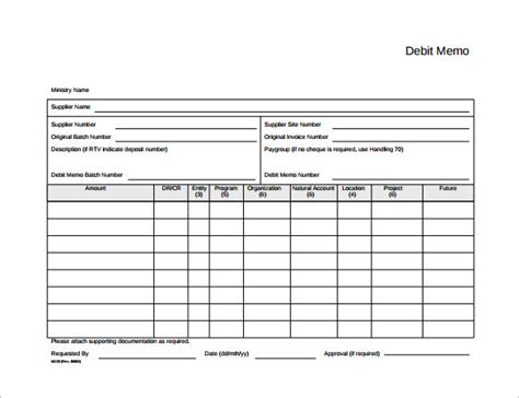 Free 10 Sample Debit Memo Templates In Pdf