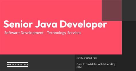 Great Opportunity For Senior Java Developer Melissa N