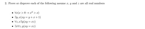 solved 2 prove or disprove each of the following assume x y